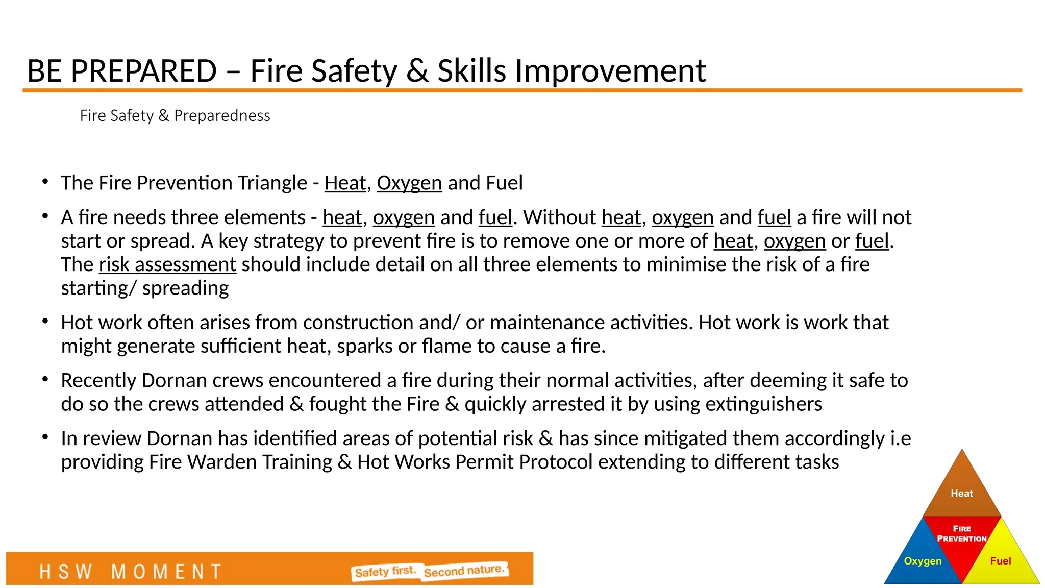 HSW Moment - Fire Safety Practical Training | PPT