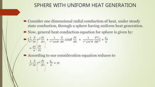1-D Steady State Heat Transfer With Heat Generation | PPTX