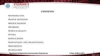 HAPTIC TECHNOLOGY | PPT | Free Download