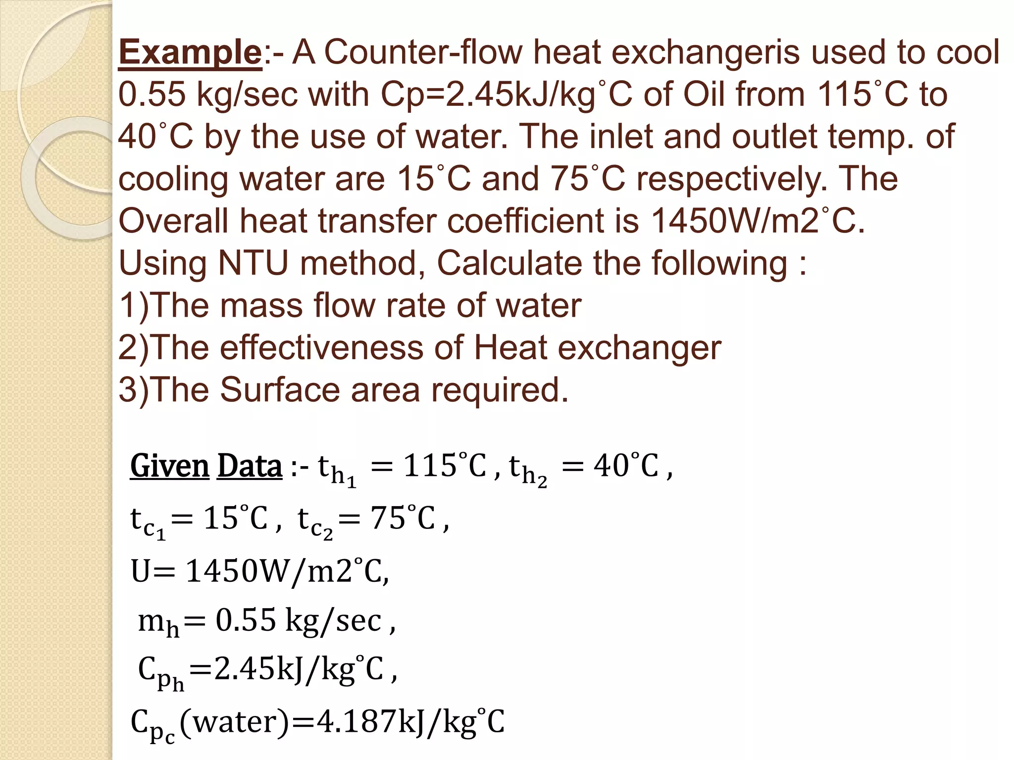 Effectiveness for Counterflow heat exchanger | PPTX