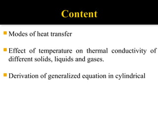 modes of heat transfer, effect of temperature, cylindrical component | PPT