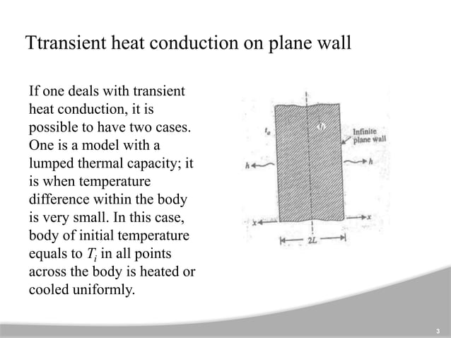 One Dimensional Transient Heat Conduction Pptx Physics Science