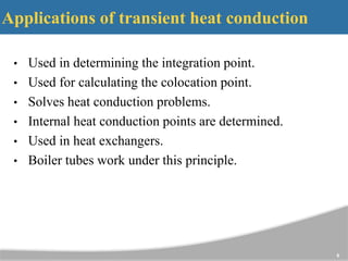One Dimensional Transient Heat Conduction | PPTX