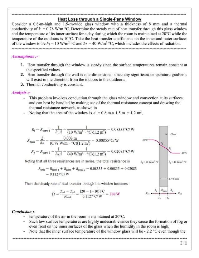 Ht analysis of conduction through wall OEP | PDF | Weather | Science