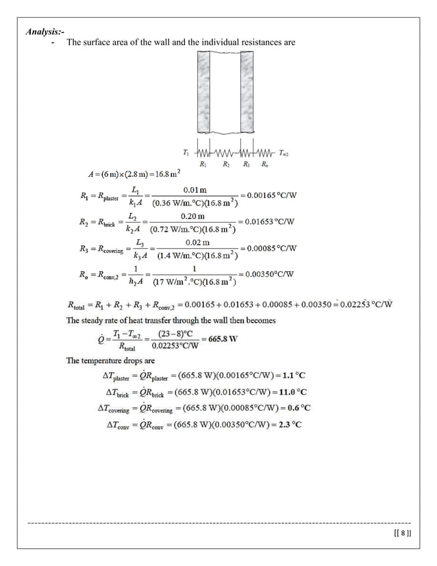 Ht analysis of conduction through wall OEP | PDF | Weather | Science