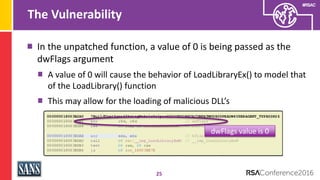 Bruh! Do you even diff?—Diffing Microsoft Patches to Find Vulnerabilities | PPT