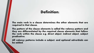 valency patterns | PPSX