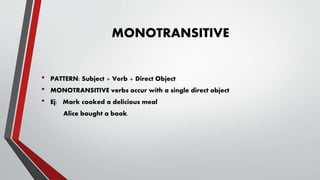 valency patterns | PPSX | Programming Languages | Computing