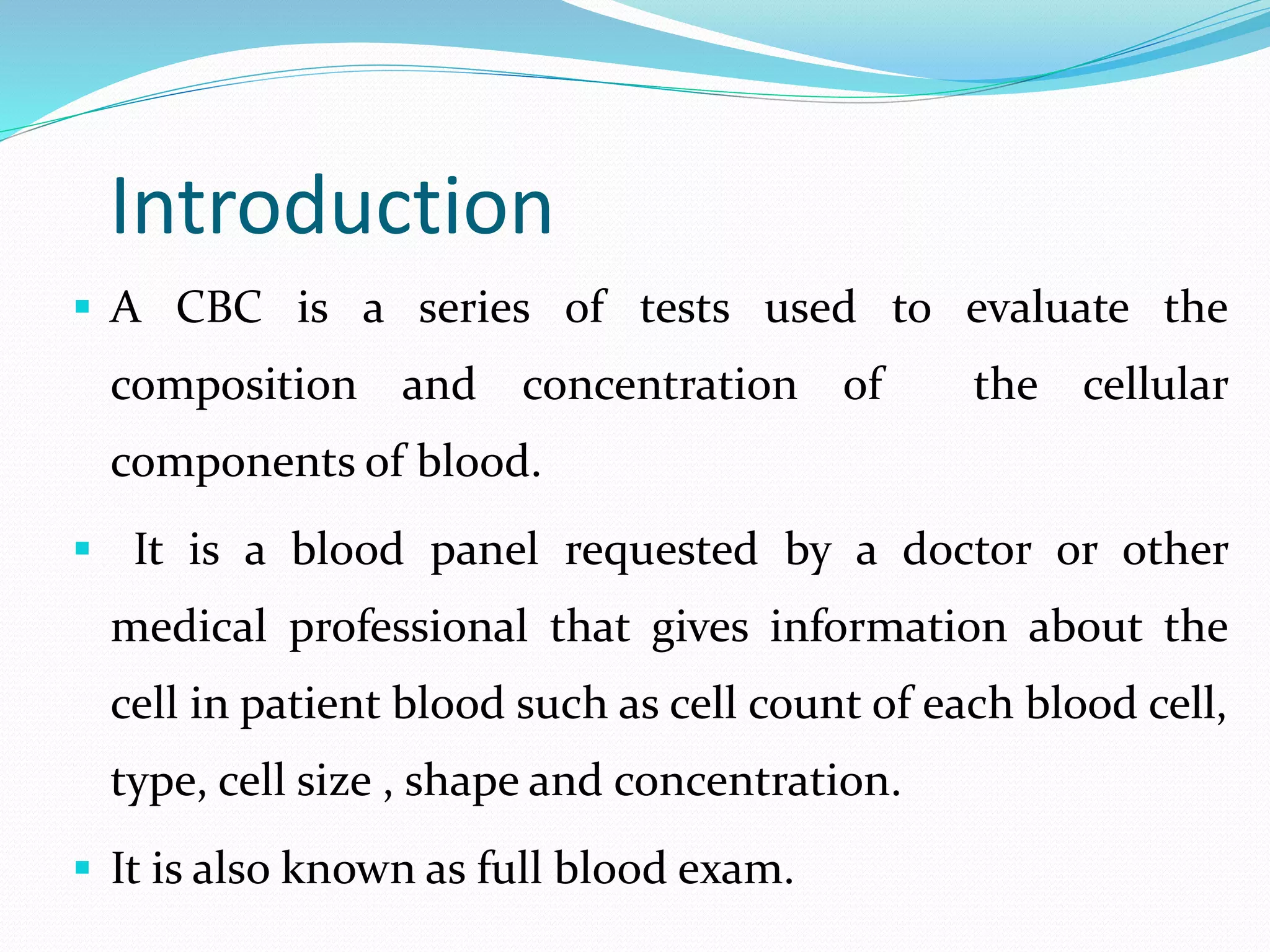 COMPLETE BLOOD COUNT | PPTX