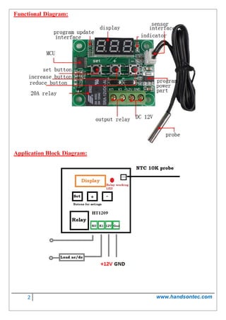 Ht1209 digital thermometer User Guide | PDF