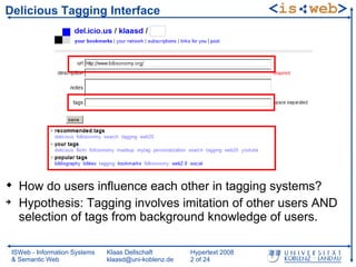An Epistemic Dynamic Model for Tagging Systems | PPT