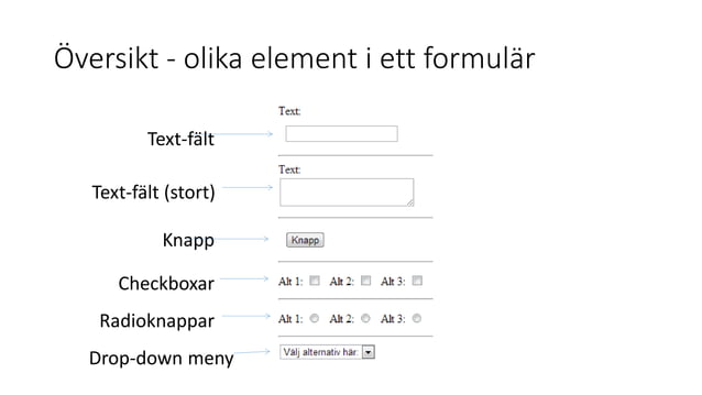 HT24 - Introduktion till webbutveckling - Tabeller och formulär | PPT