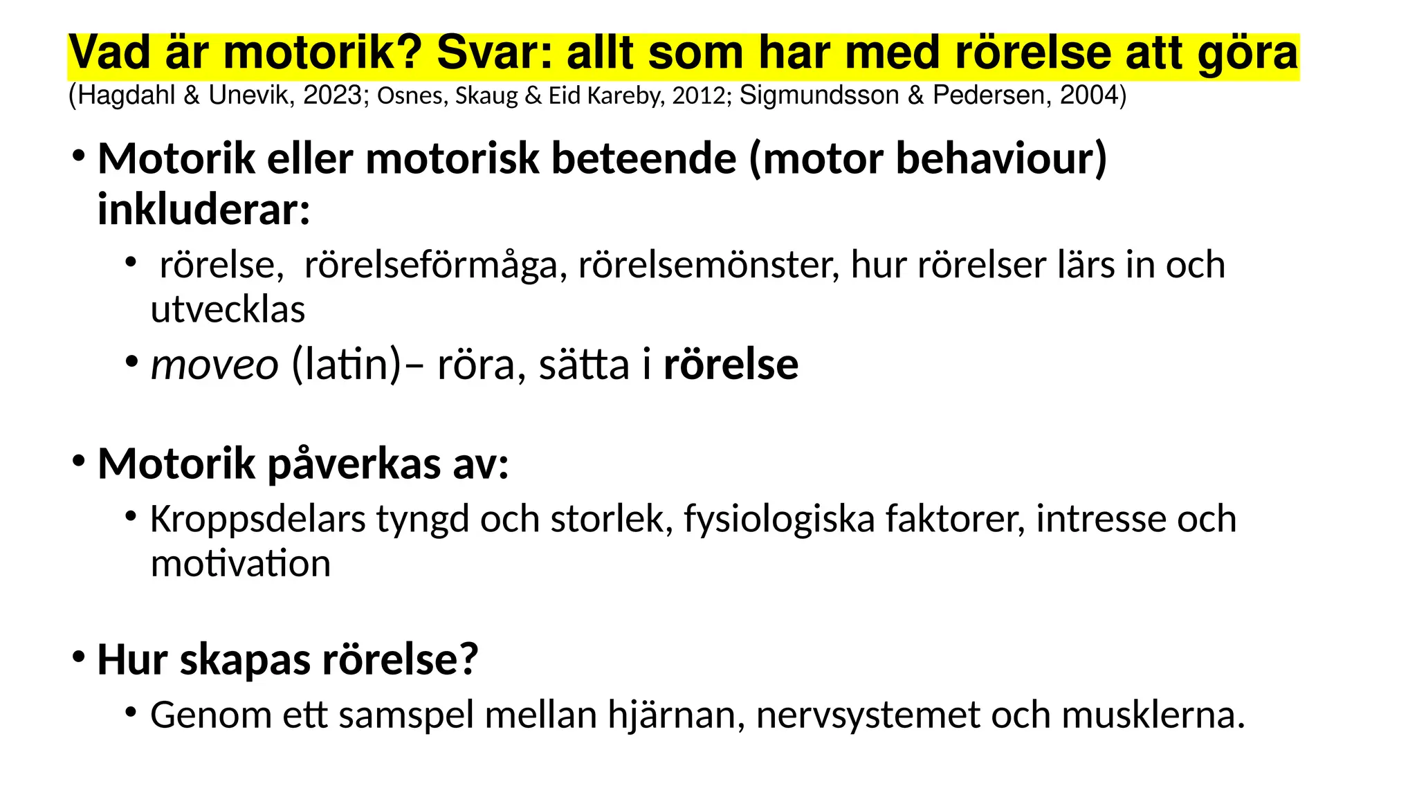 Föreläsning Hälsa, motorik och rörelse i förskolan | PPTX