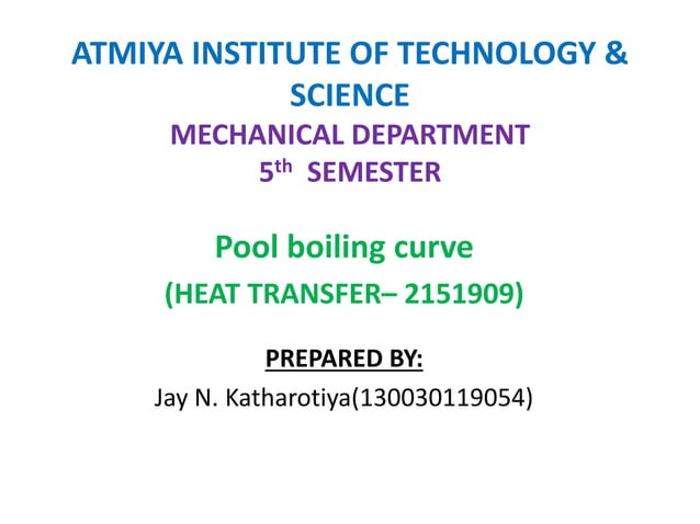 Ht 5 pool boiling curve | PPTX | Physics | Science