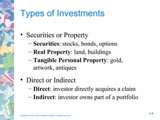 Types of investment | PPT