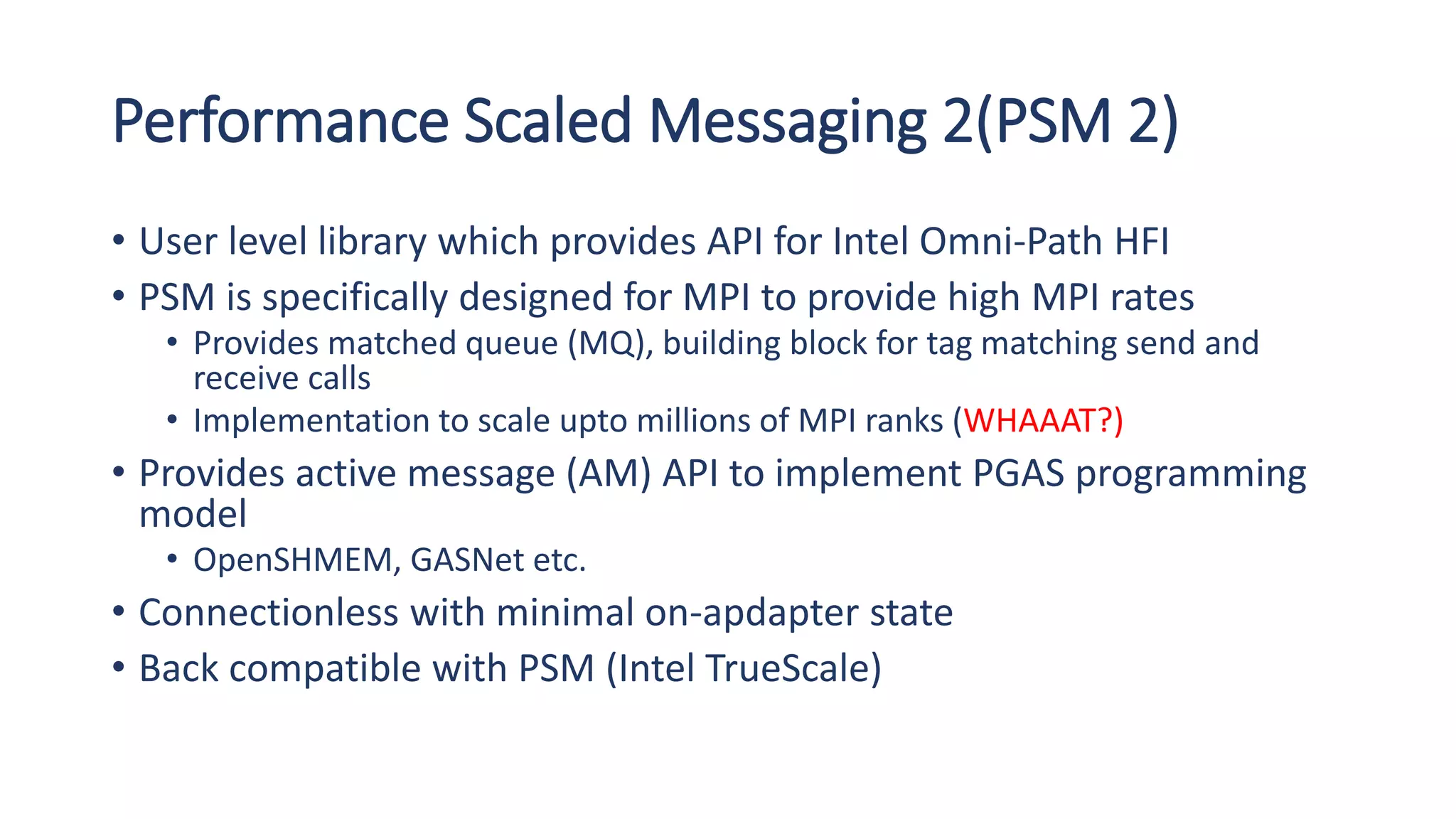 Intel omni path architecture | PPTX | Computer Networking | Computing