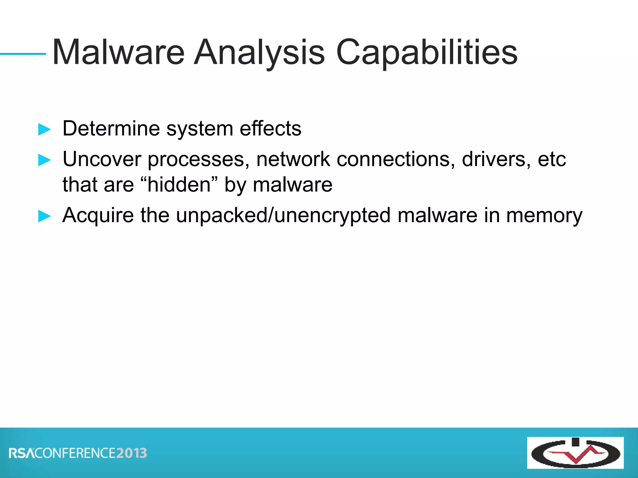 Memory Forensics: Defeating Disk Encryption, Skilled Attackers, and ...