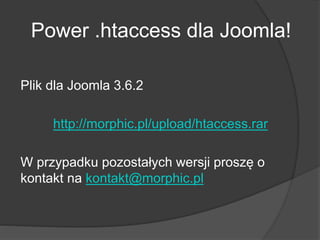 Potęga pliku .htaccess | PPTX