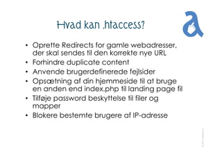 Htaccess - SEO-mæssigt | PPT