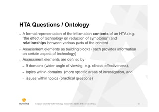 EUnetHTA Training course for Stakeholders - Introduction to the HTA ...