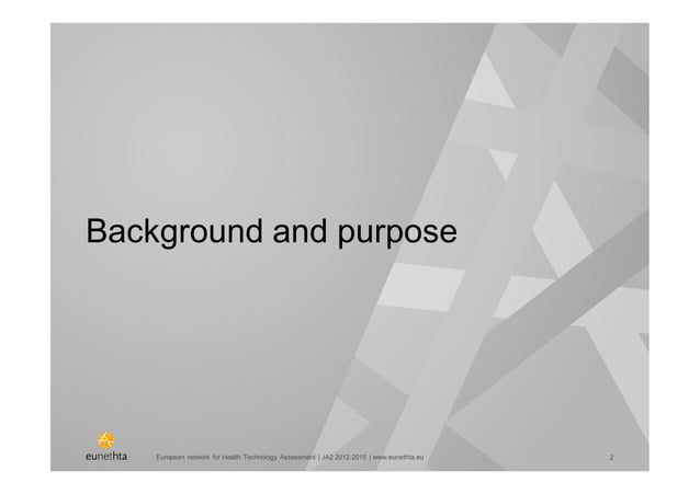 EUnetHTA Training course for Stakeholders - Introduction to the HTA ...
