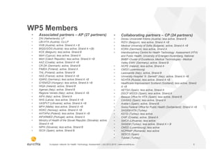 EUnetHTA Training course for Stakeholders - How to use HTA for decision ...