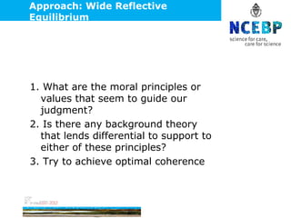 Relevance and justification in the context of evaluating cochlear ...