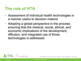 HTA & ICTs: Can they interface? Part 1. | PPT
