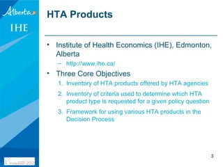 Which HTA Product Do I Need? | PPT