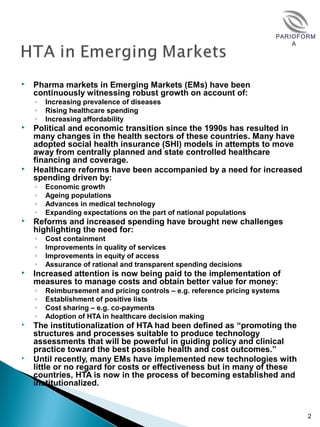 Hta in emerging markets | PDF