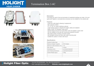 HTB8009 1-6 Core Outdoor Terminal Box | PDF