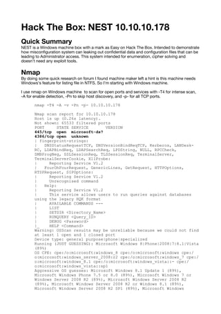 Hack The Box Nest 10.10.10.178