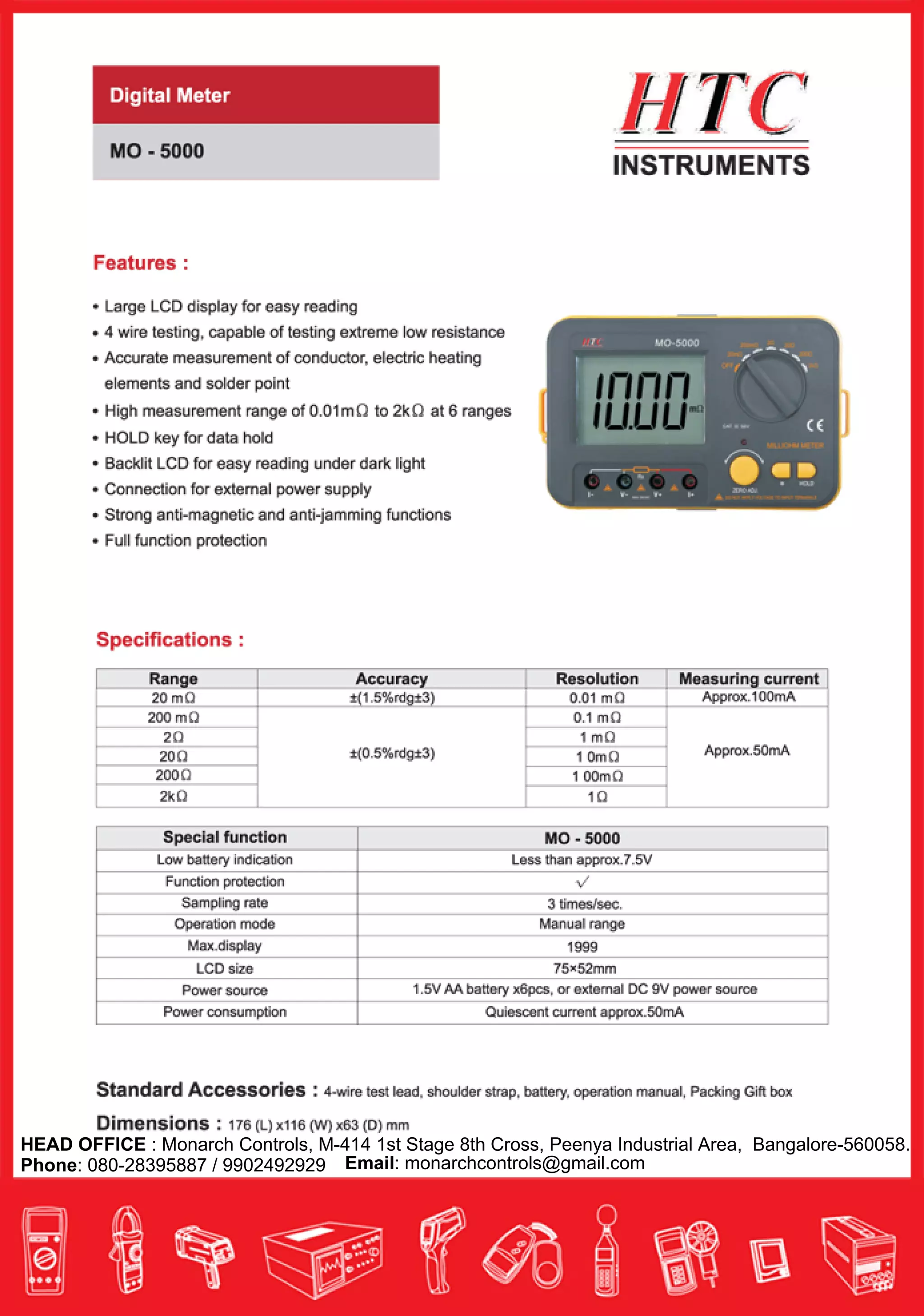 Htc digital meter mo 5000 | PDF