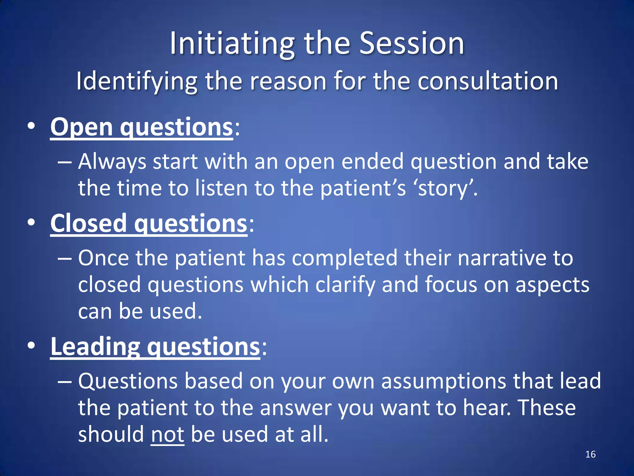 Clinical History Taking | PPTX