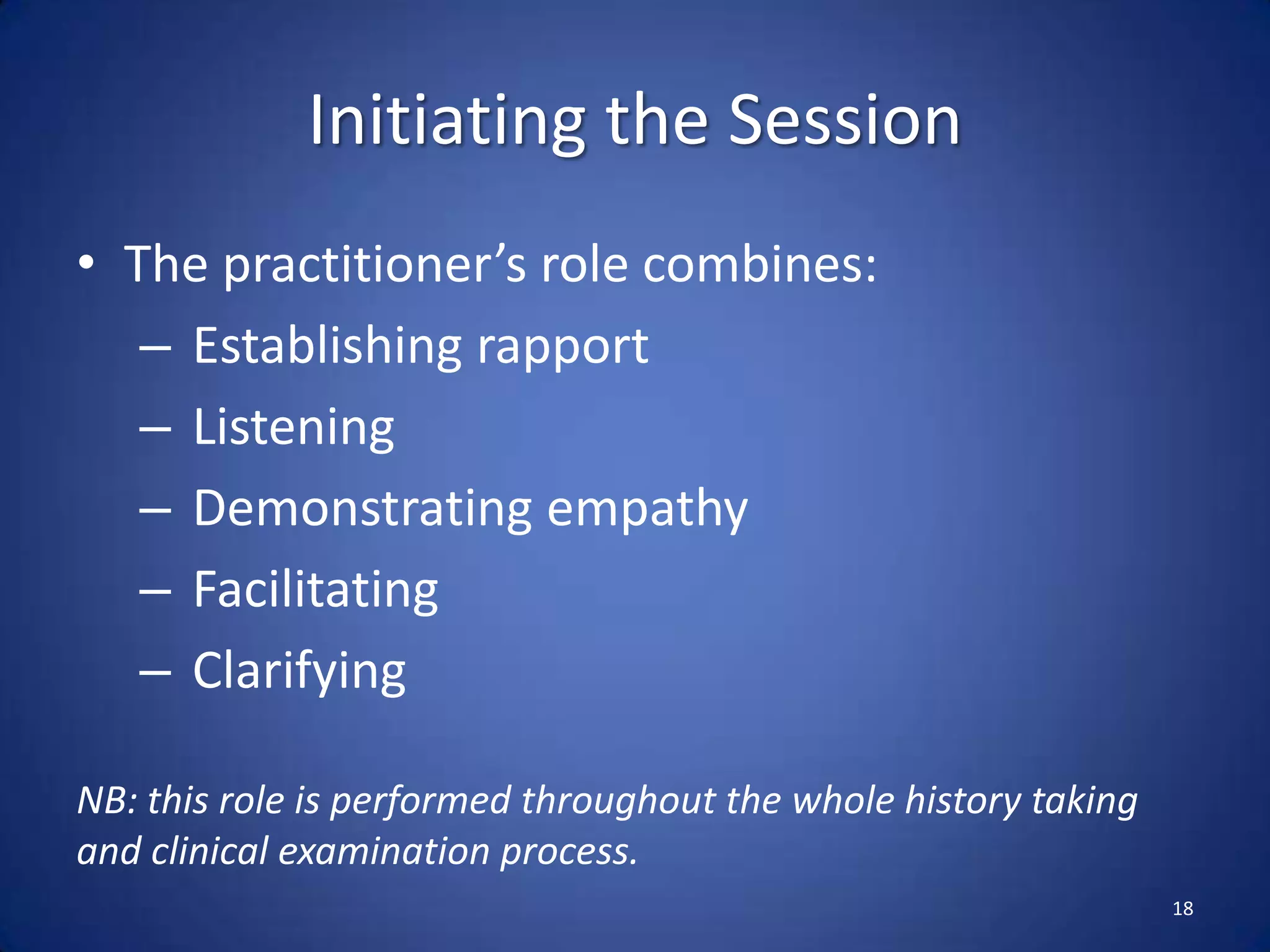 Clinical History Taking | PPTX