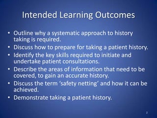 Clinical History Taking | PPTX