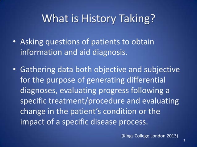 Clinical History Taking | PPTX