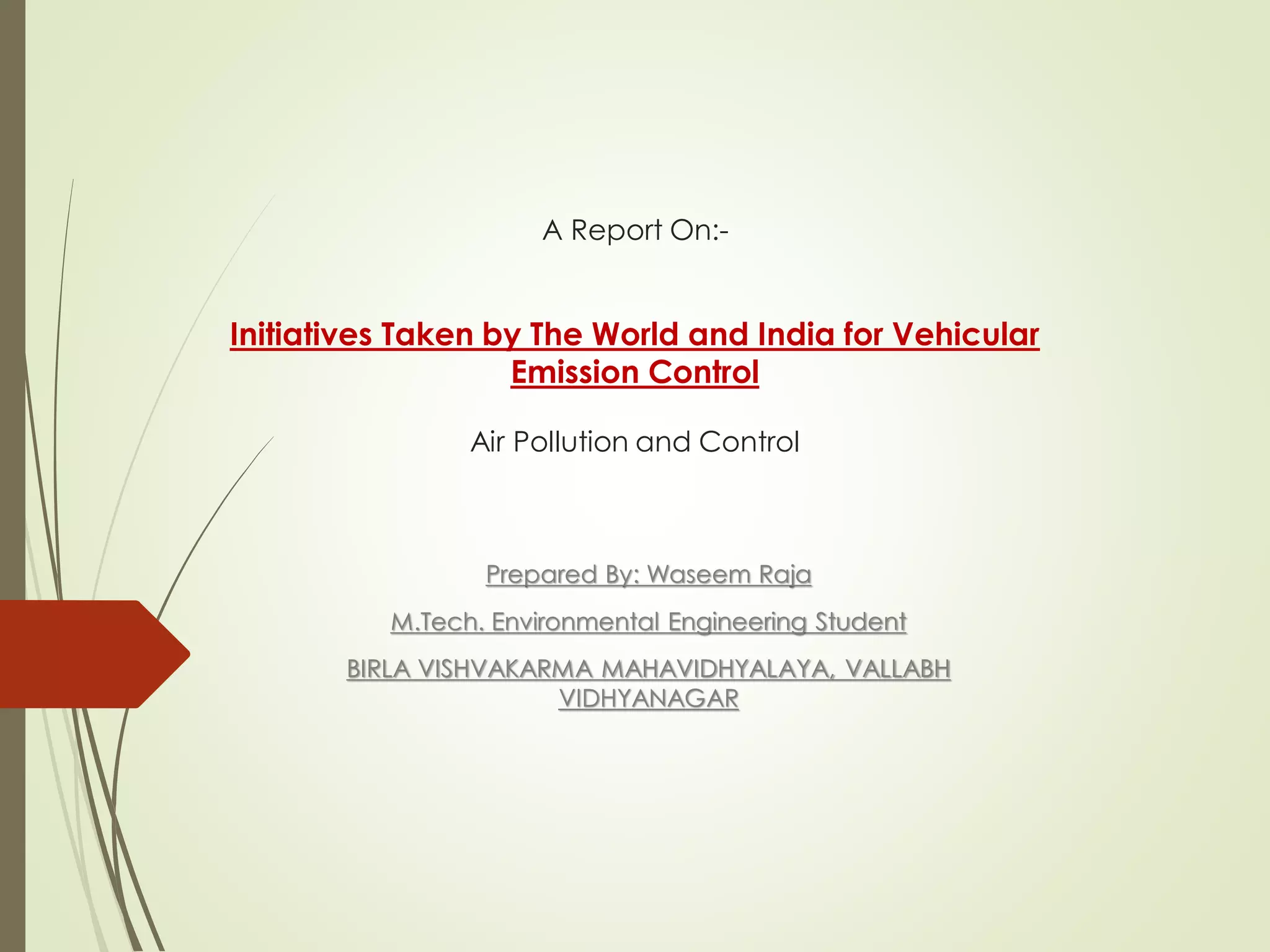 Vehicular air pollution | PDF