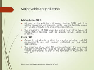 Vehicular air pollution | PDF