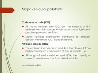 Vehicular air pollution | PDF