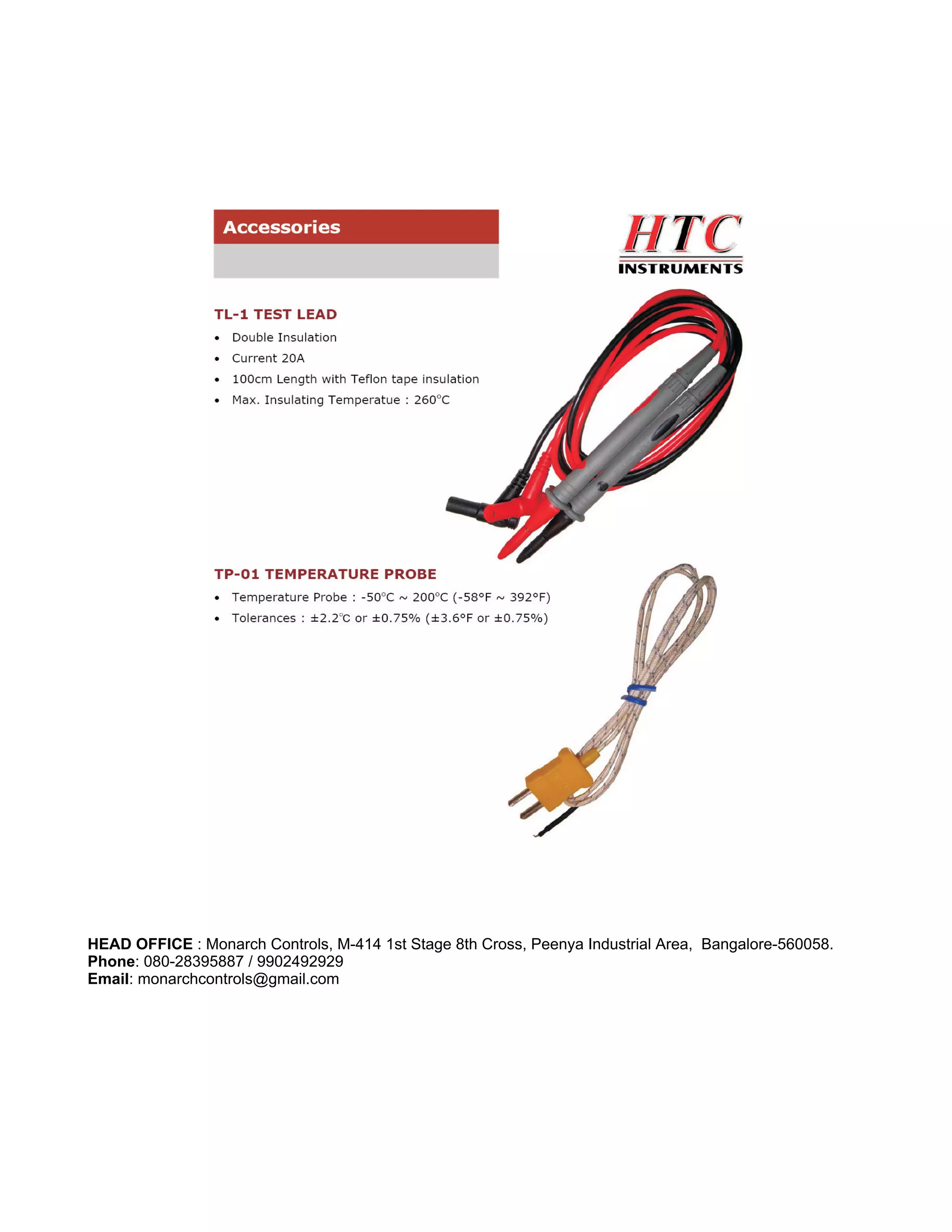 Htc test lead tl 1 temperature probe tp-1 | PDF