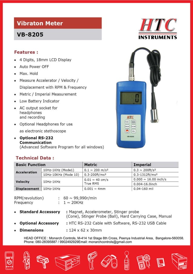 Htc vibration meter vb 8205 | PDF