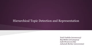 Hierarchical Topic Detection and Representation | PDF