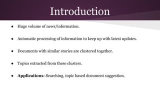 Hierarchical Topic Detection and Representation | PDF