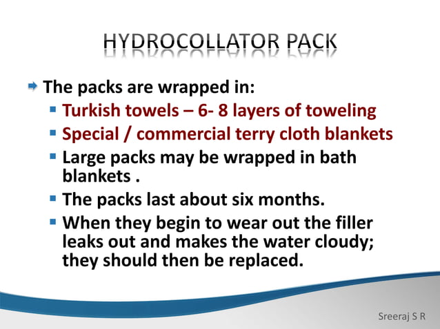 Hydrocollator pack | PDF