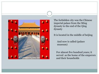 The Forbidden City | PPTX