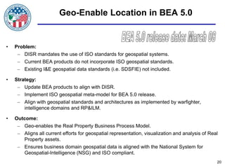 Geo-Enabling DoD Business Transformation: The Defense Installation ...