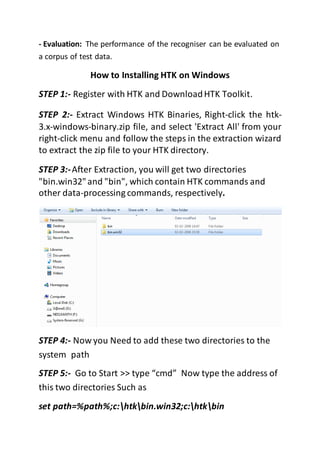 Hidden Markov Model Toolkit (HTK) www.redicals.com