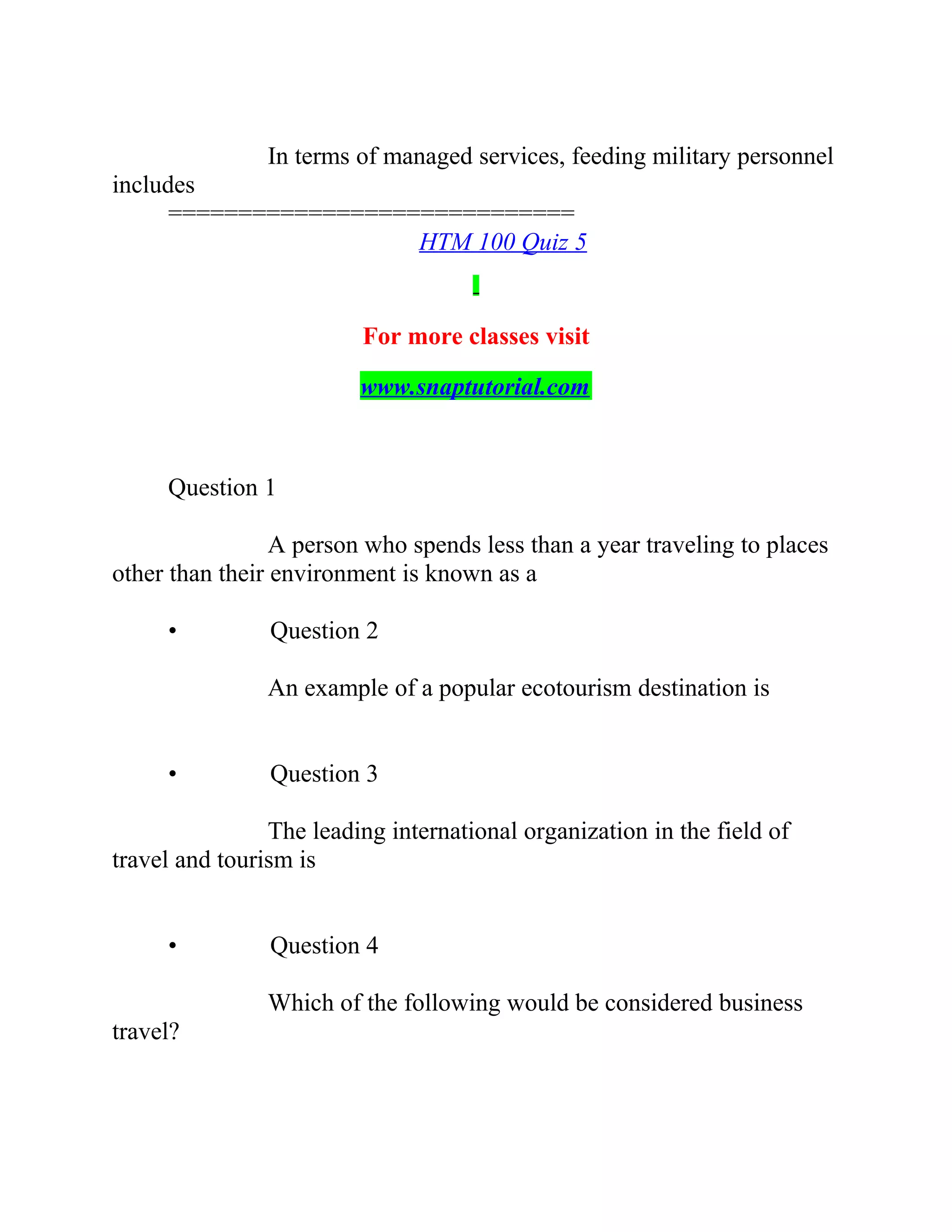 Htm 100 Massive Success / snaptutorial.com