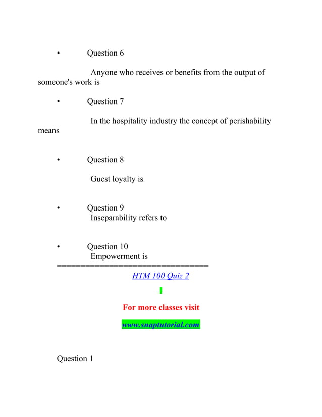Htm 100 Massive Success / snaptutorial.com